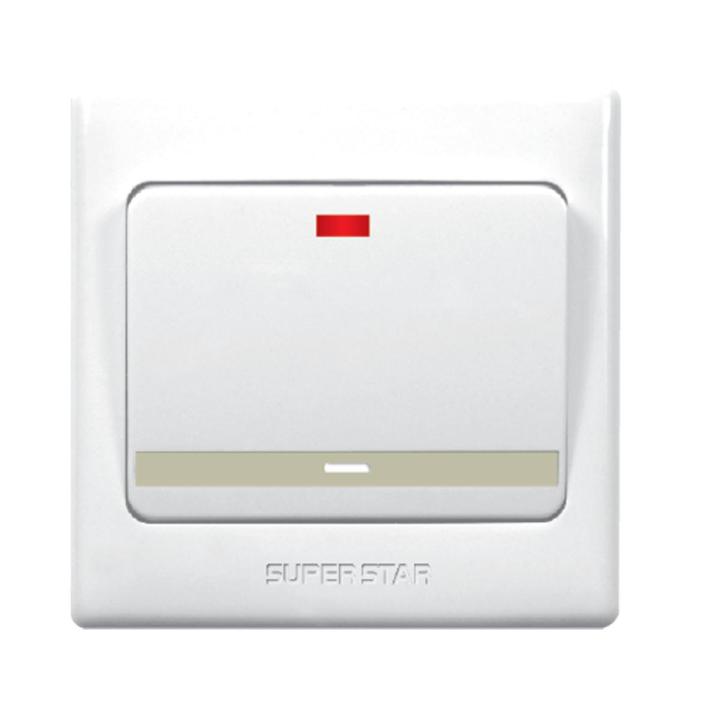 Super Star Rose 20A DP Switch with Neon Socket Geyser Electrical Wall Power with Indicator ...