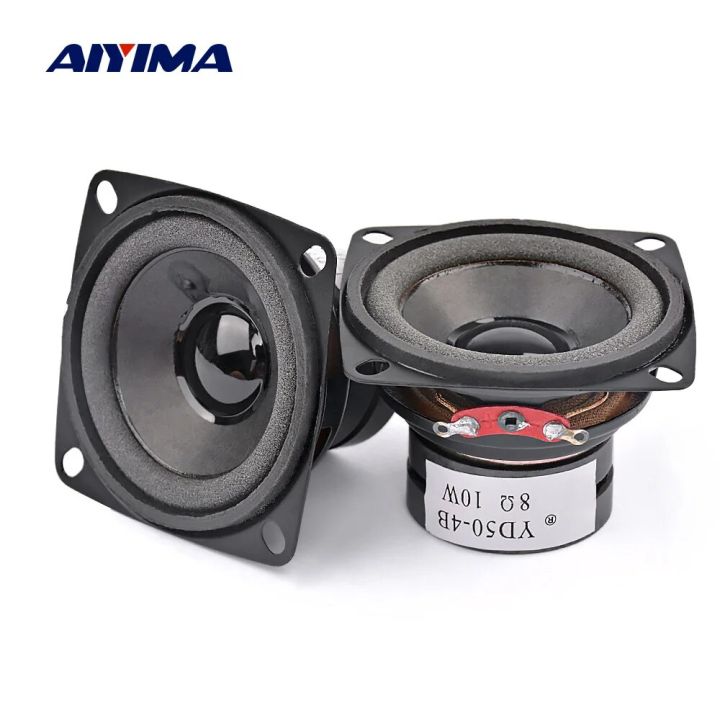 AIYIMA 2Pcs 2 Inch Portable Audio Speaker 4 Ohm 8 Ohm 10W Mini Full Range Sound Loudspeaker DIY ...