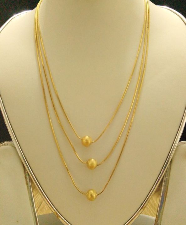 Three layer Gold Plated Chain Necklace Ladies Valentine's, Birthday ...