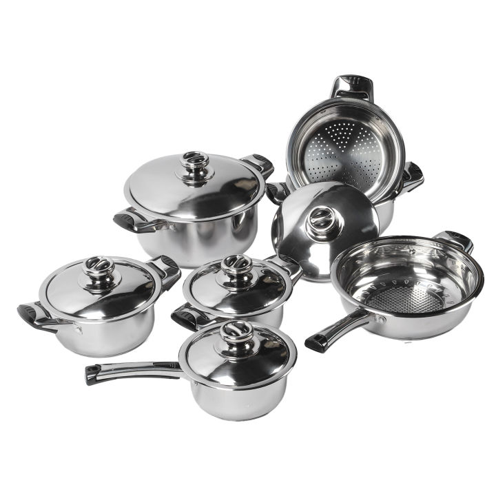 HG Stainless Steel Cookware Set Uniform Heat Conduction Pots Pans ...