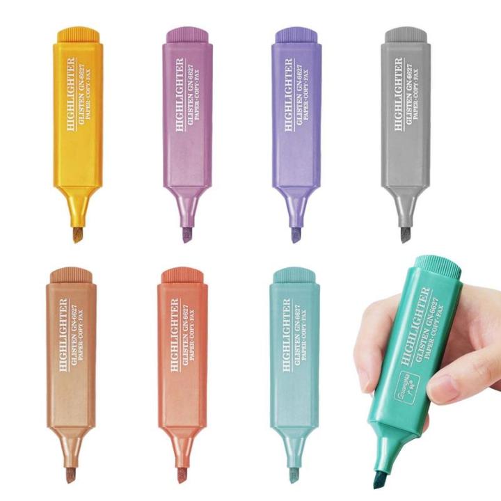 Colored Marker Pen 8 Pcs Pastel Colors Highlighter Set Smooth Writing ...