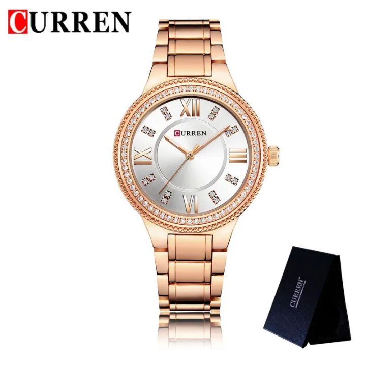 CURREN 9004 - RoseGold Stainless Steel Analog Watch for Women Copy ...