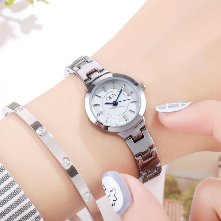 New GEDI Gedi Delicate Bead-Set Diamond Student's Watch Waterproof ...