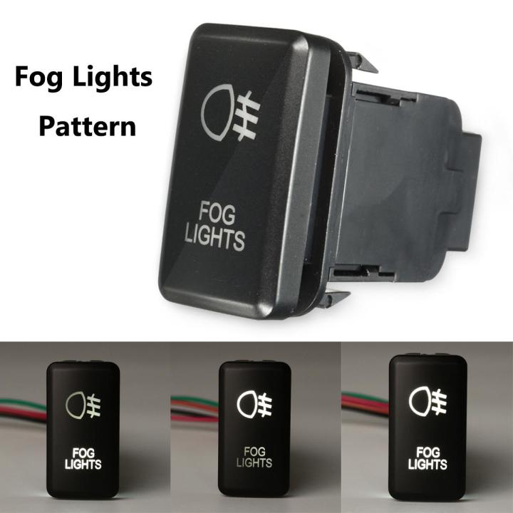 1 pcs 12V LED Fog Work Indicator Light Push Button Switch For Toyota ...