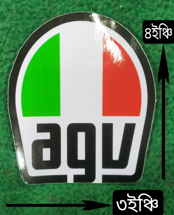 AGV Stickers Logo For Bike Motorcycle | Daraz.com.bd