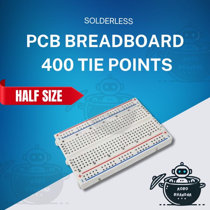 Breadboard Medium Size 400 Holes Solderless PCB Project Board Universal ...