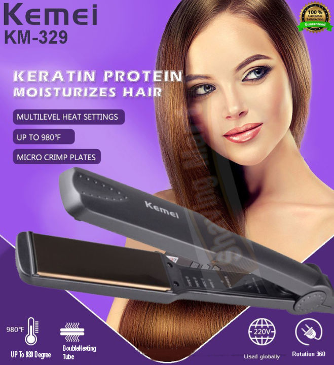 KEMEI KM-329/328 Professional Electronic Hair Straightener | Daraz.com.bd