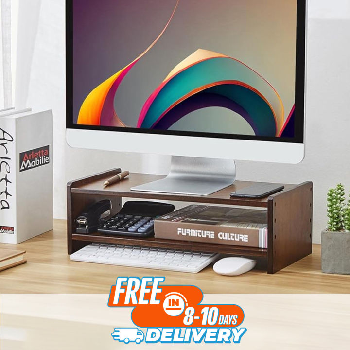 Desktop Monitor Stand-Monitor Stand- Wood Monitor Stand-Monitor With ...
