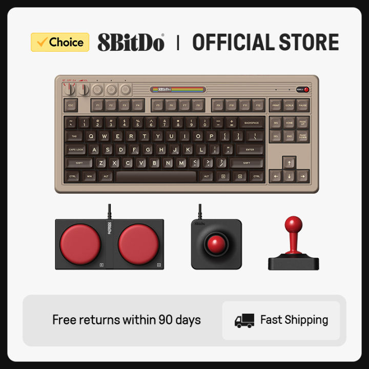 8BitDo Retro Mechanical Keyboard, BT/2.4G/USB-C Hot Swappable Gaming ...