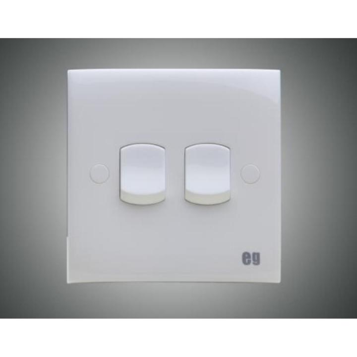 Energypac EG Series 10A 2 Gang Electrical Wall Switch 2Gang | Daraz.com.bd