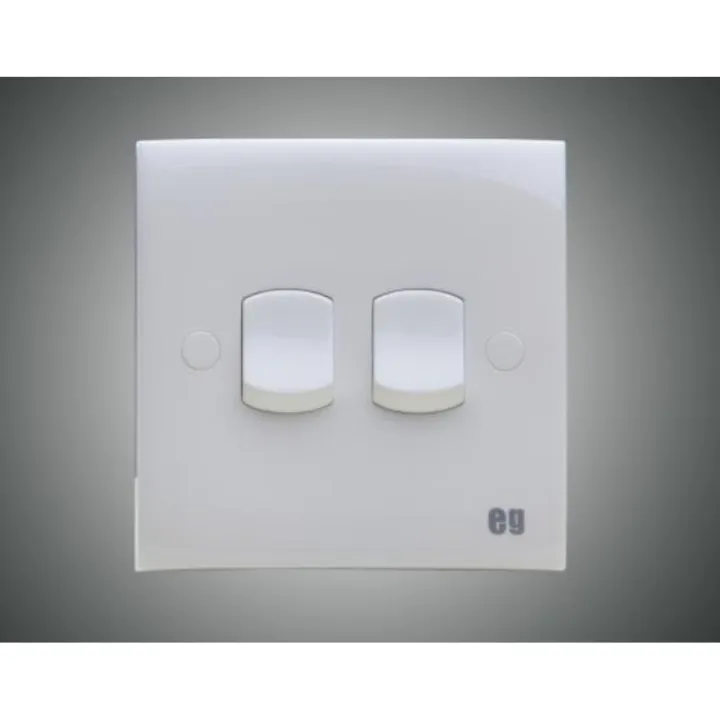 Energypac EG Series 10A 2 Gang Electrical Wall Switch 2Gang | Daraz.com.bd