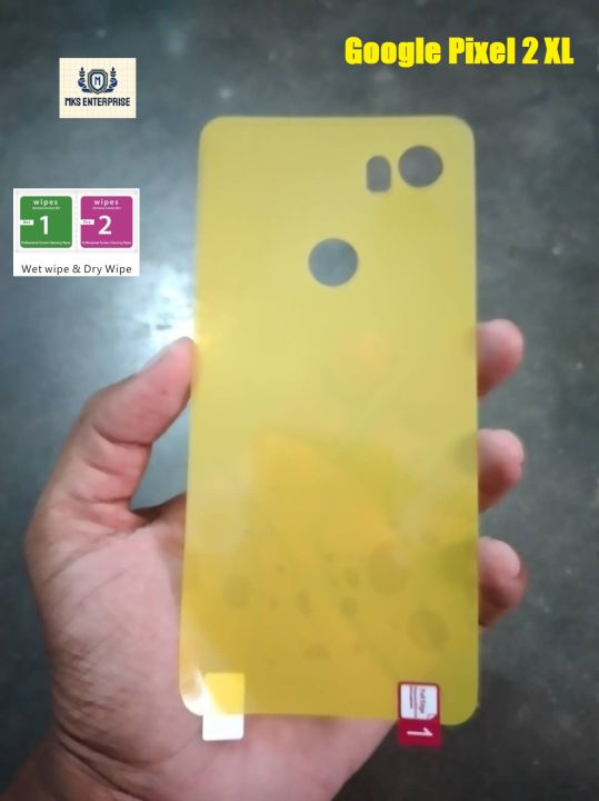 Google Pixel 2XL Crystal Clear Glossy Finish back Skin Jell Poly ...