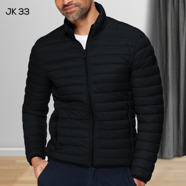 Premium Quality 100% Export Men's Padding Lightweight Jacket Black JK 33 | Daraz.com.bd