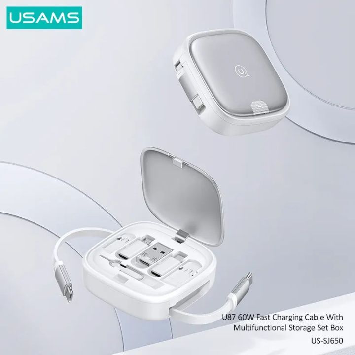 USAMS US-SJ650 U87 1m 60W USB / Type-C to Type-C / Micro / IP Fast ...