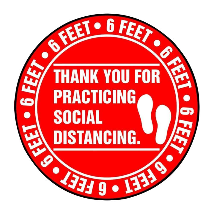 【3C VictoryEagle】Round Social Distance Queue Crowd Floor Stickers ...
