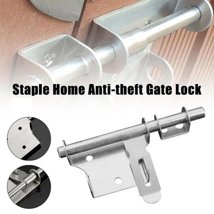Safety Padlock Bolt Latch Easy to install Brushed Stainless Steel Door ...
