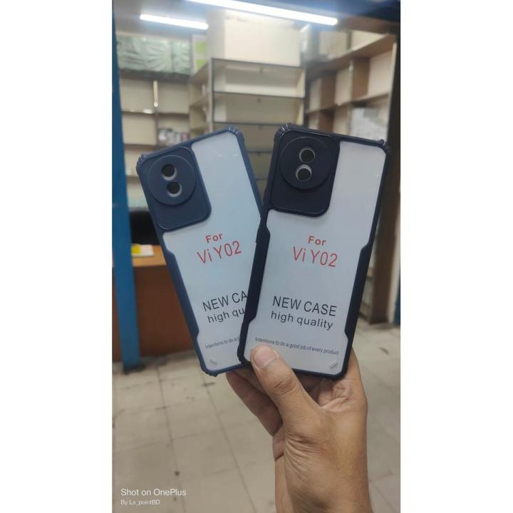 For Vivo Y02 Edge-Reinforced Shockproof Cushion Back Clear Hybrid ...