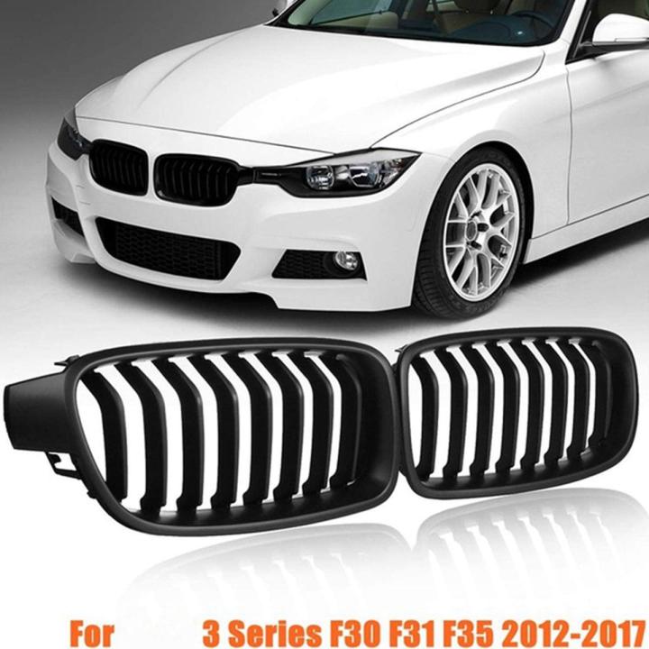 4x F30 Grill, Front Hood Kidney Grille Grill for-BMW 3 Series F30 F31 ...