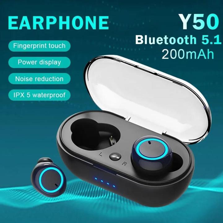 Y50 TWS Earbuds Bluetooth 5.0 Earphone Wireless Headphone 9D S ...