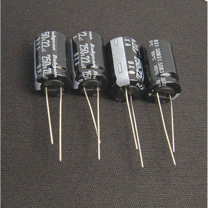 5Pcs- RADIAL 22uF 250V Electrolytic Capacitors 22uF 250V Radial ...