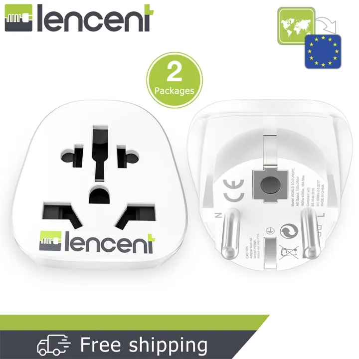 Lencent 2 x Bangladesh/International Plug to Bangladesh/European EU ...