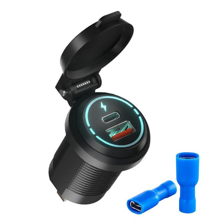 Waterproof Marine Socket QC3.0 USB Outlet for Marine, Boat, Motorcycle ...