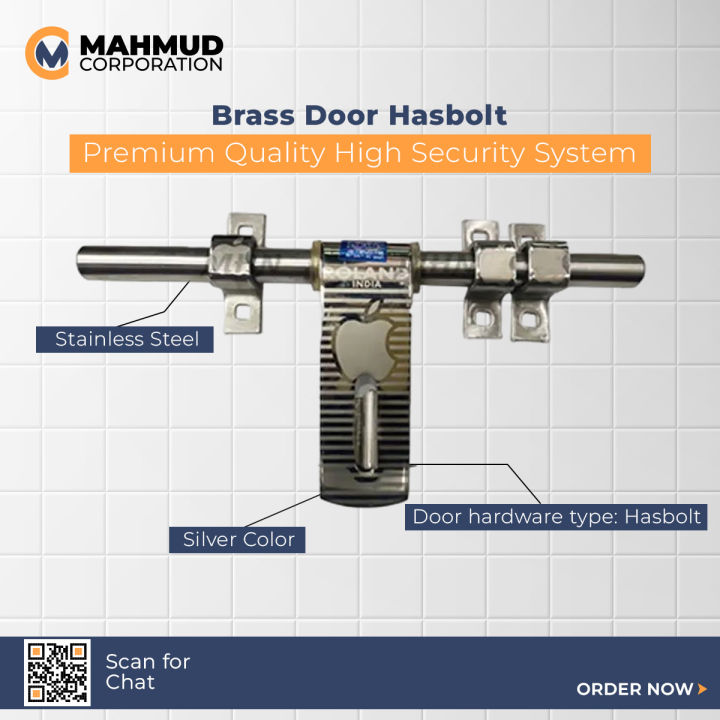 10"PREMIUM Quality High Security System Brass Door Hasbolt | Daraz.com.bd