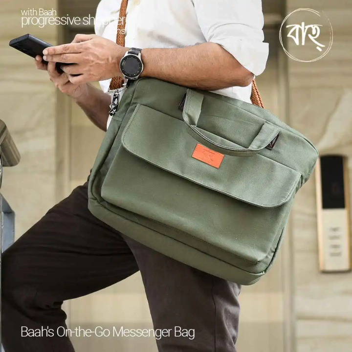 Baah’s On-the-Go Messenger Bag ( With Orange Belt) | Daraz.com.bd