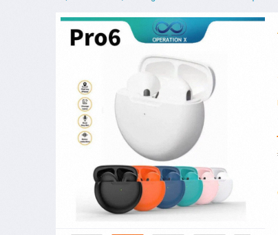 Air Pro 6 TWS Wireless Stereo Headphones Bluetooth Earphone Earbuds ...