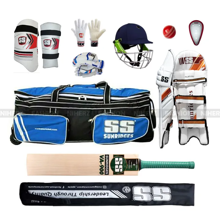 11 In 1 Cricket Kit Full Set For Players-English Willow Bat-Legguard ...