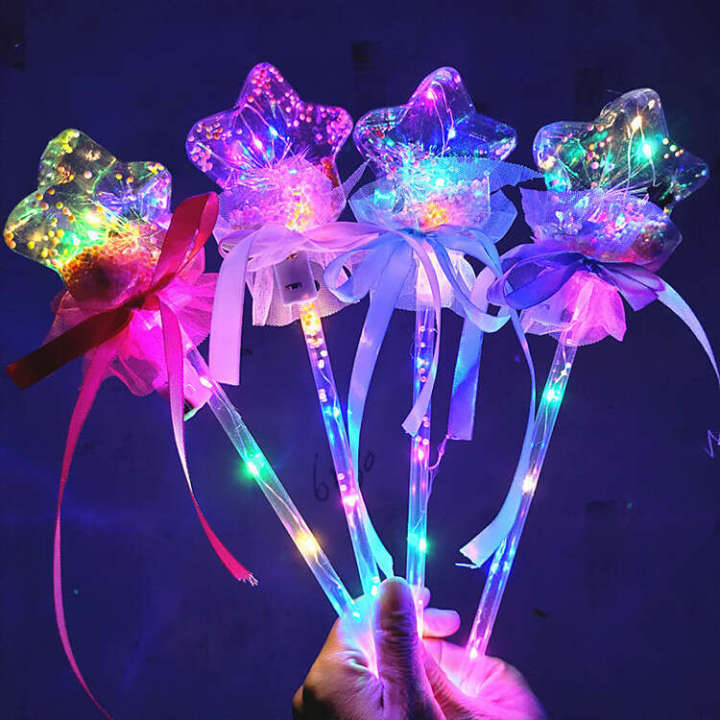 Children's glowing starry sky ball wave ball, shining fairy wand, stall ...