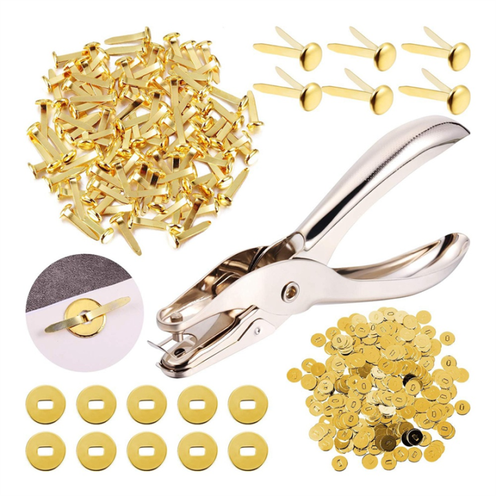 300 Pieces 3/4 Inch Brass Paper Fasteners Paper Brads, and 300 Pieces ...