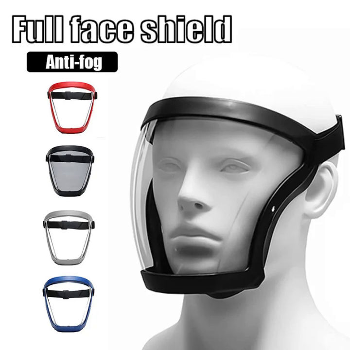 Anti-Fog Full Face Shield With Filters Kitchen Oil-Splash Face Mask ...