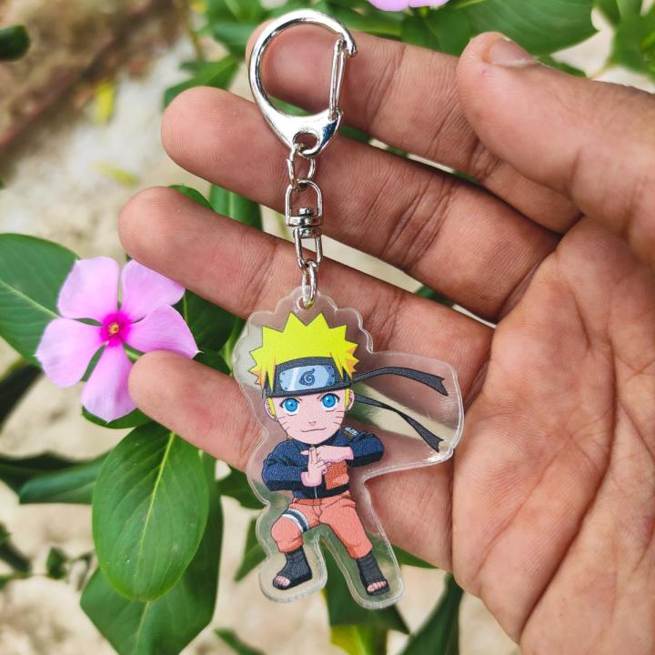 Naruto Keychain Cute Acrylic Key Holder Kawaii Anime Keychains ...