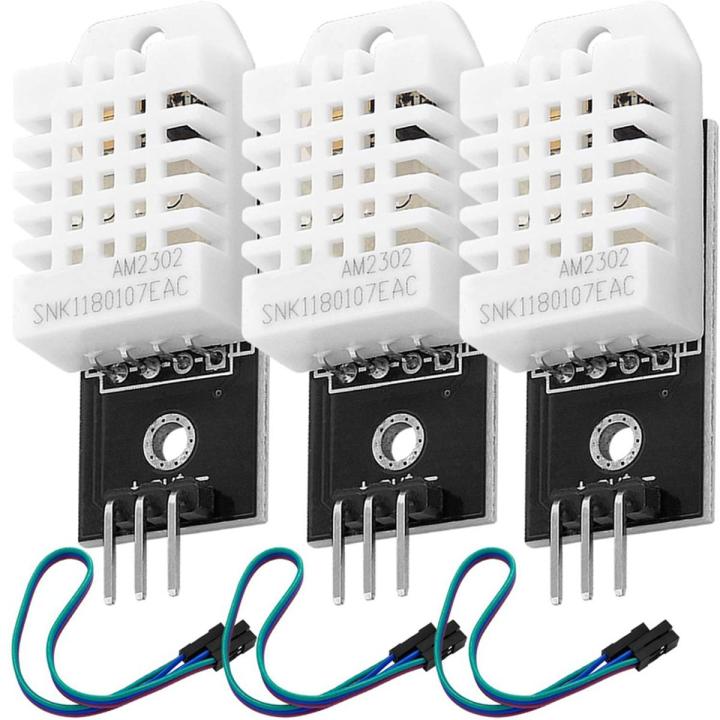 3Pack DHT22 AM2302 Temperature and Humidity Sensor Module with Cable ...