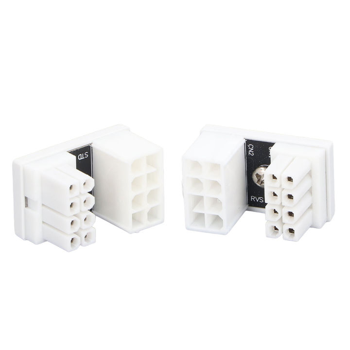2Pcs 8 Pin GPU PCIE U Turn 180 Degree Angle Power Adapter Standard Type ...