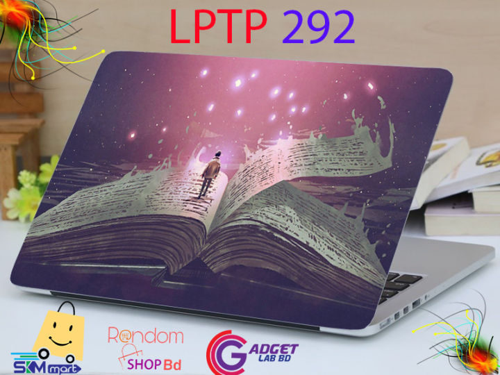 LPTP - 292 Book Laptop Sticker Laptop Skin Sticker & Laptop Skin for ...