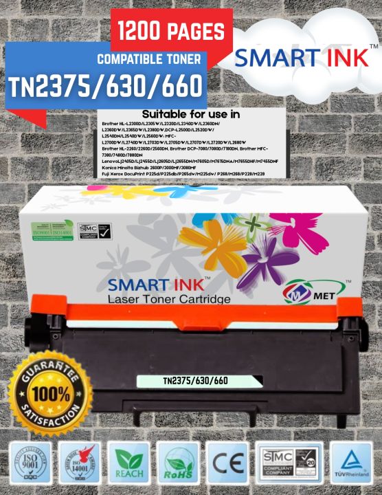 SMART INK TN630/2375 Black Laser Toner Compatible With HL-L2365DW/MFC ...