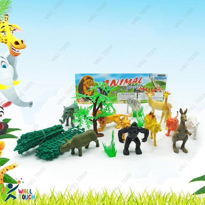 ANIMAL Plastic Mini Jungle Animals Toys 12 Pcs Set Animal Collection ...
