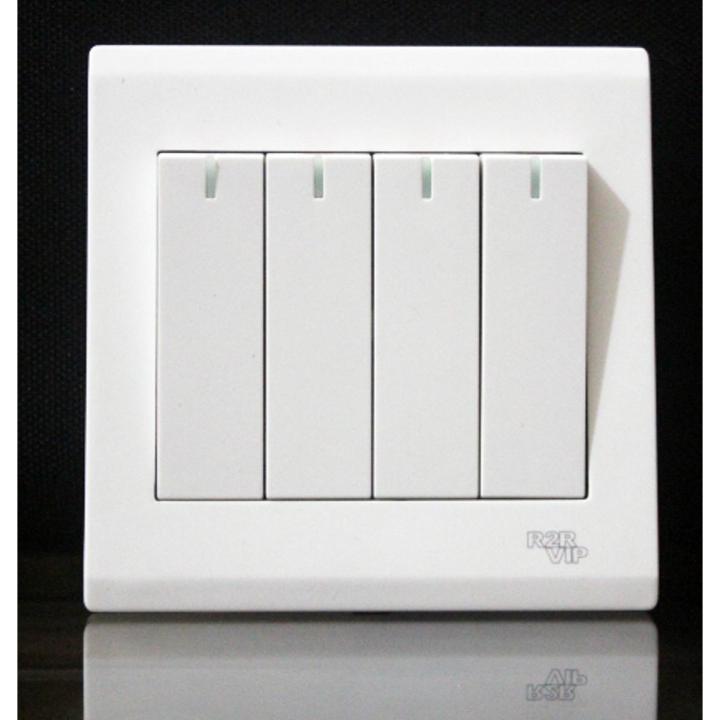 4 Gang 1 Way Switch R2R VIP Switch & Socket | Daraz.com.bd