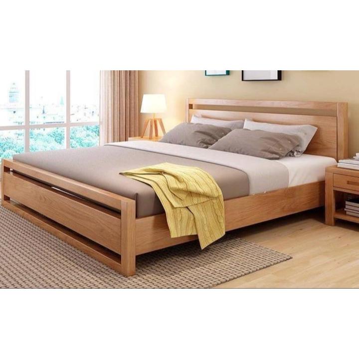 Wood Crafts Furniture Classic Solid Wooden Bed Semi Box Bed Sami Dobul ...