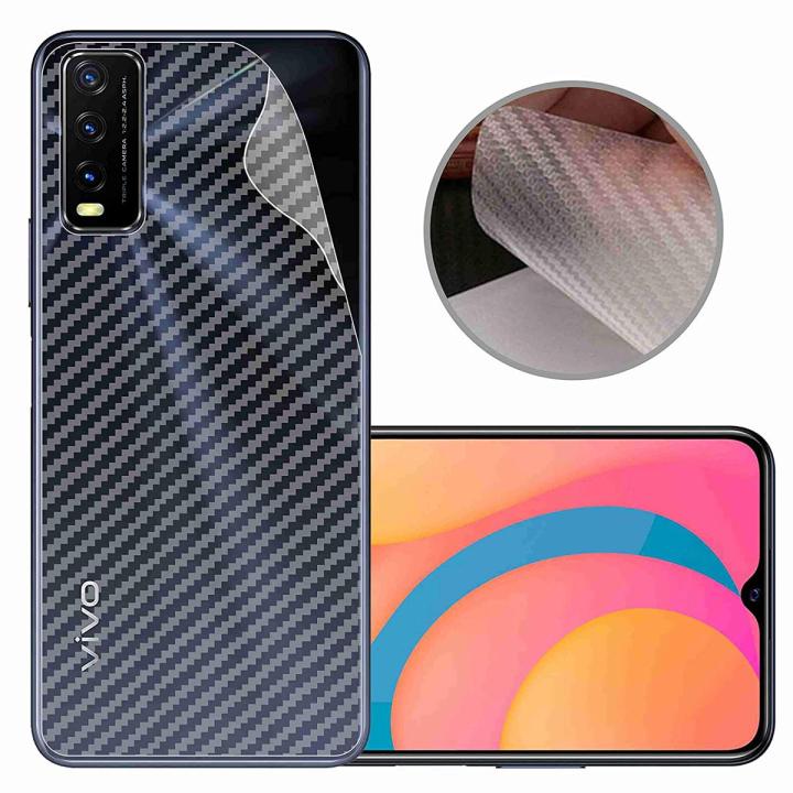 Vivo y20 Carbon Fiber Sticker Vinyl Back Poly Skin Protector | Daraz.com.bd