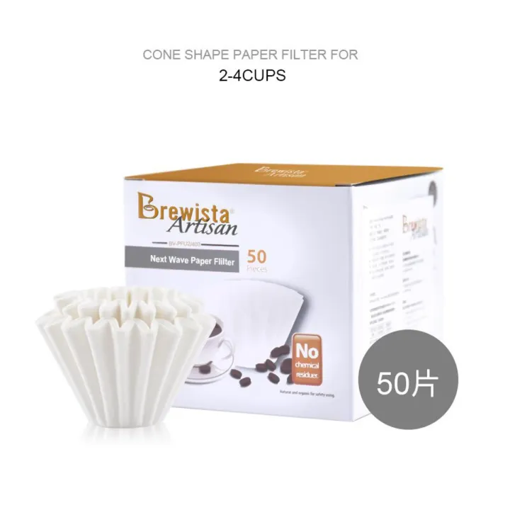 Brewista #185 WAVE pour over coffee paper filter drip filter wave 2-4 ...