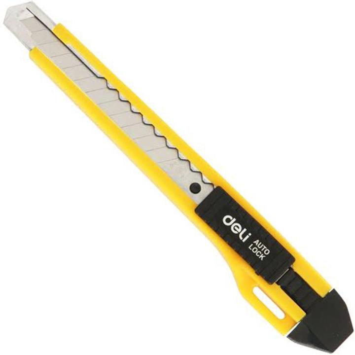 deli Anti Cutter with One Extra Blade_Yellow Colour | Daraz.com.bd