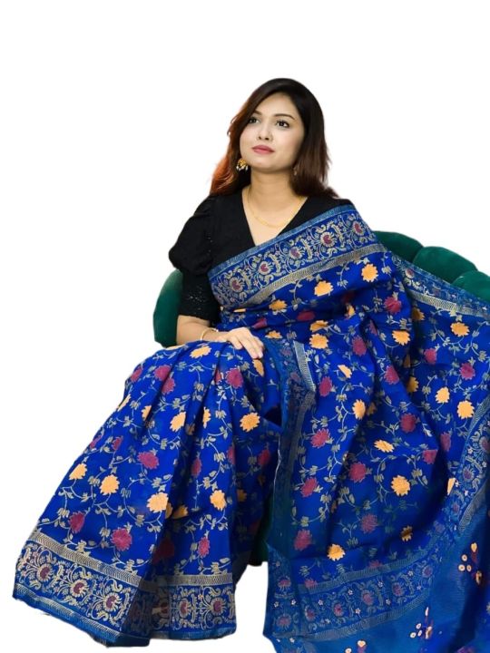 half silk sharee scrin print | Daraz.com.bd
