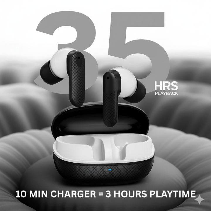 Wisdom Air4 TWS Wireless Earbuds with ENC Noise Cancellation, Super ...