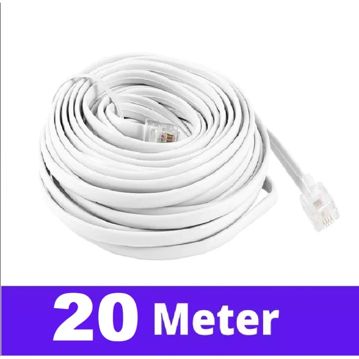 20 Meter Telephone or Land phone/Intercom PBX Ready Cable Extension ...