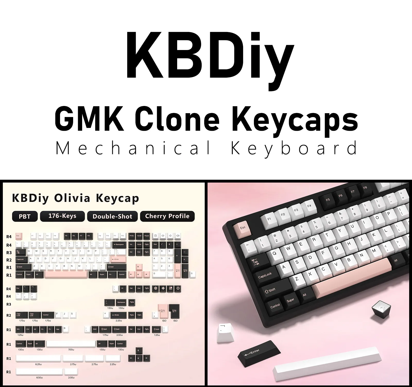 KBDiy GMK MarrsGreen Keycap Cherry Profile Double Shot PBT ISO Keycaps ...