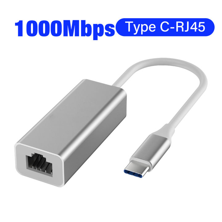 USB 3.0 Ethernet Adapter 100M /1000Mbps Type C to RJ45 Lan Thunderbolt ...