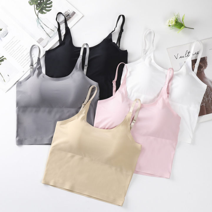 Beauty Back Bra U Shape Back ice silk seamless bra camisole women bra ...